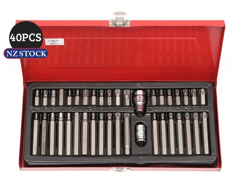 40 x Allen Key Set Socket Bit 3/8"&1/2" Drive Long Deep - NZ HUB