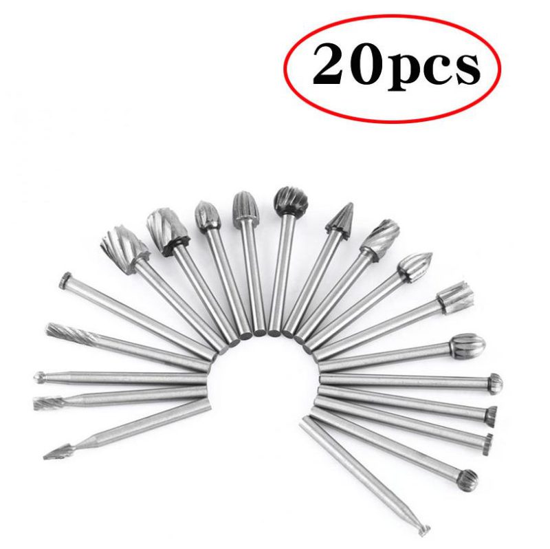 20pcs Tungsten Steel Carbide Burrs For Dremel Rotary Tool Bit - NZ HUB